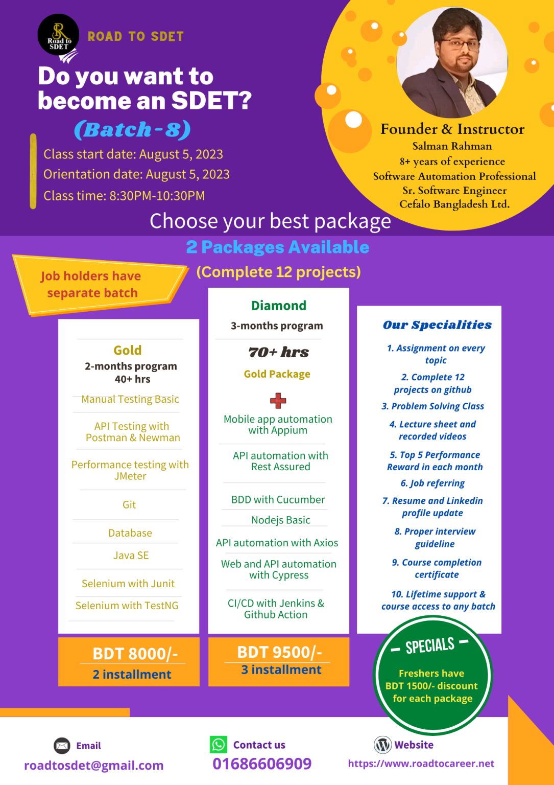 Do you want to become an SDET professional or Full stack SQA Engineer ... Do you want to become an SDET professional or Full stack SQA Engineer ...