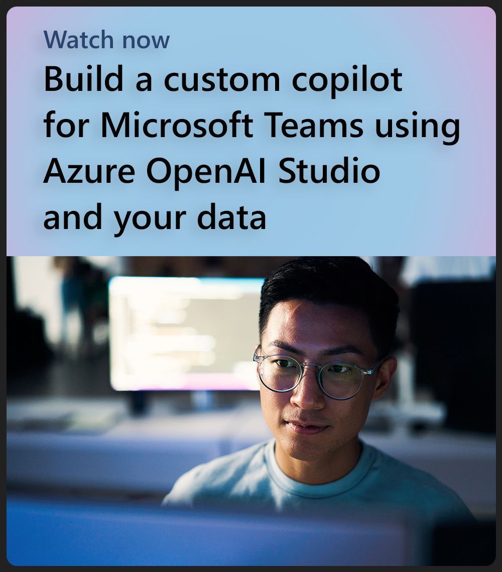 Dale Sayers on LinkedIn: #microsoftteams #azure #openai #msftadvocate Dale Sayers on LinkedIn: #microsoftteams #azure #openai #msftadvocate