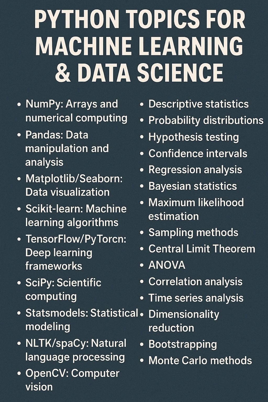 #machinelearning #datascience #python #statistics #deeplearning ... #machinelearning #datascience #python #statistics #deeplearning ...