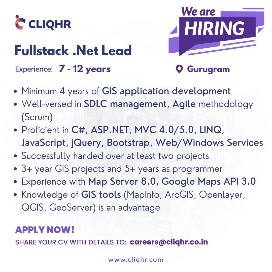 CLIQHR Recruitment Services on LinkedIn: #hiring #dotnetjobs # ... CLIQHR Recruitment Services on LinkedIn: #hiring #dotnetjobs # ...