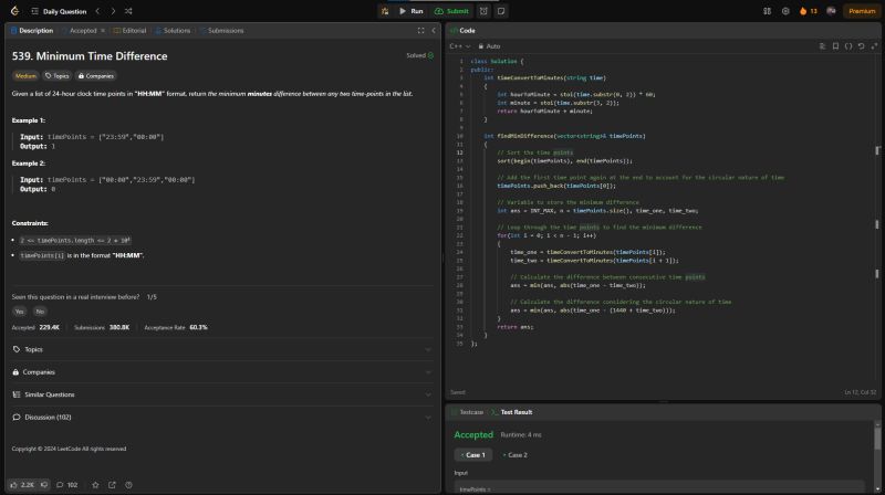 How C++ solved LeetCode 539 problem | Gaurav Paul posted on the topic ... How C++ solved LeetCode 539 problem | Gaurav Paul posted on the topic ...