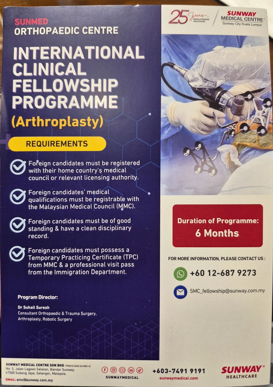 Exciting Fellowship Opportunity in Robotic Joint Replacement! Are you ... Exciting Fellowship Opportunity in Robotic Joint Replacement! Are you ...