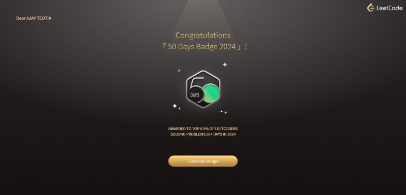 AJAY TEOTIA on LinkedIn: #leetcode #coding #achievement #programming # ... AJAY TEOTIA on LinkedIn: #leetcode #coding #achievement #programming # ...
