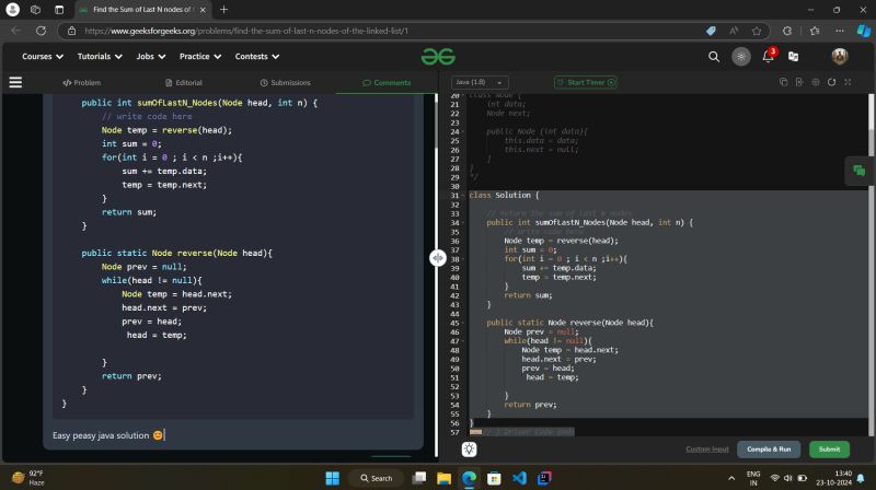 Tribhuvan nath Sagar on LinkedIn: #geeksforgeeks #codingchallenge #java ... Tribhuvan nath Sagar on LinkedIn: #geeksforgeeks #codingchallenge #java ...