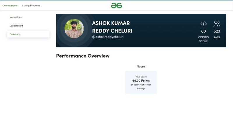 Ashok Reddy Cheluri on LinkedIn: #weeklychallenge #codingcontest # ... Ashok Reddy Cheluri on LinkedIn: #weeklychallenge #codingcontest # ...