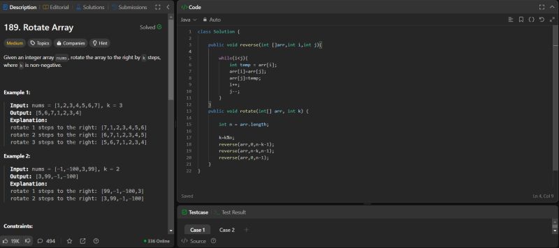 #problemsolvingjourney #day2 #leetcode #rotatearray #java… | Omprakash ... #problemsolvingjourney #day2 #leetcode #rotatearray #java… | Omprakash ...