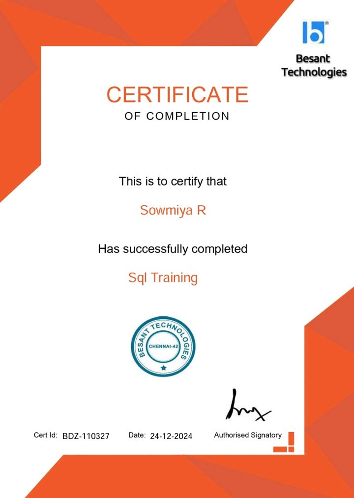 #mysql #databasedevelopment #sql #learning #projectcompletion | Sowmiya ... #mysql #databasedevelopment #sql #learning #projectcompletion | Sowmiya ...