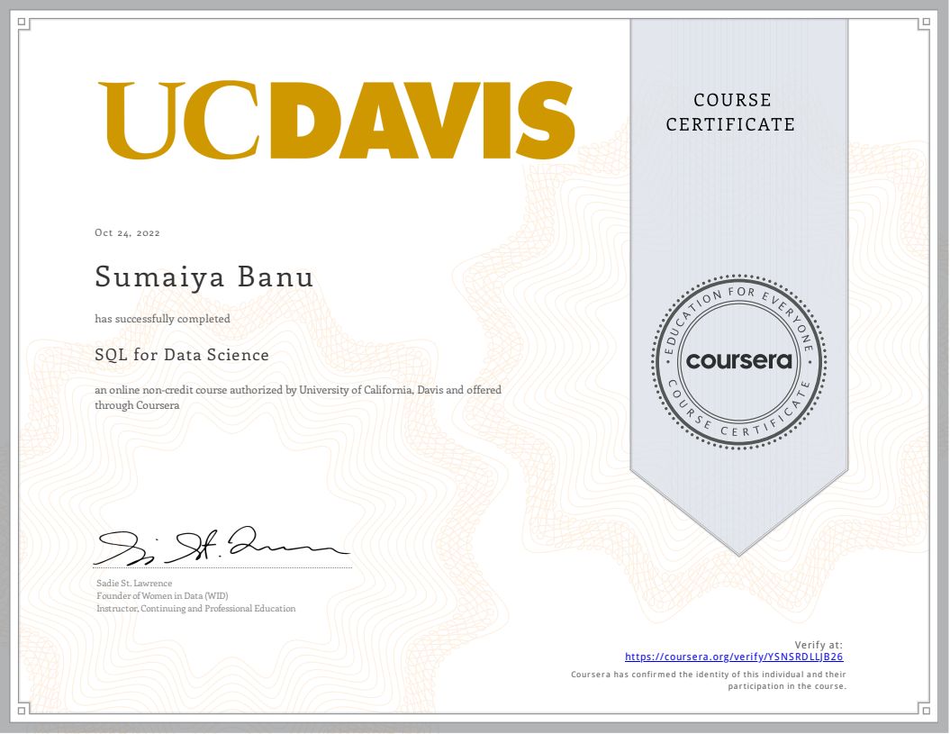 Sumaiya Banu on LinkedIn: #datascience #sql Sumaiya Banu on LinkedIn: #datascience #sql