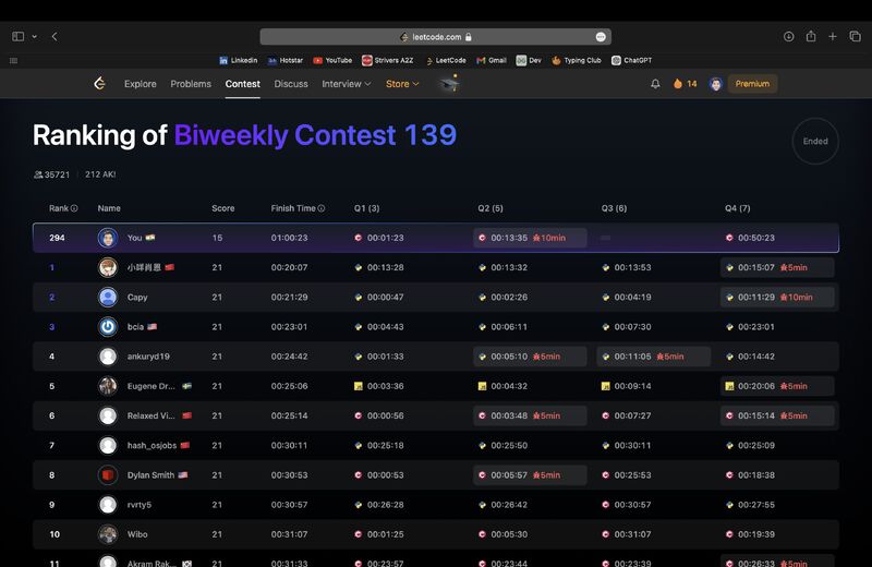 #leetcode #biweekly #weekly #contest | Vaibhav Bansal #leetcode #biweekly #weekly #contest | Vaibhav Bansal