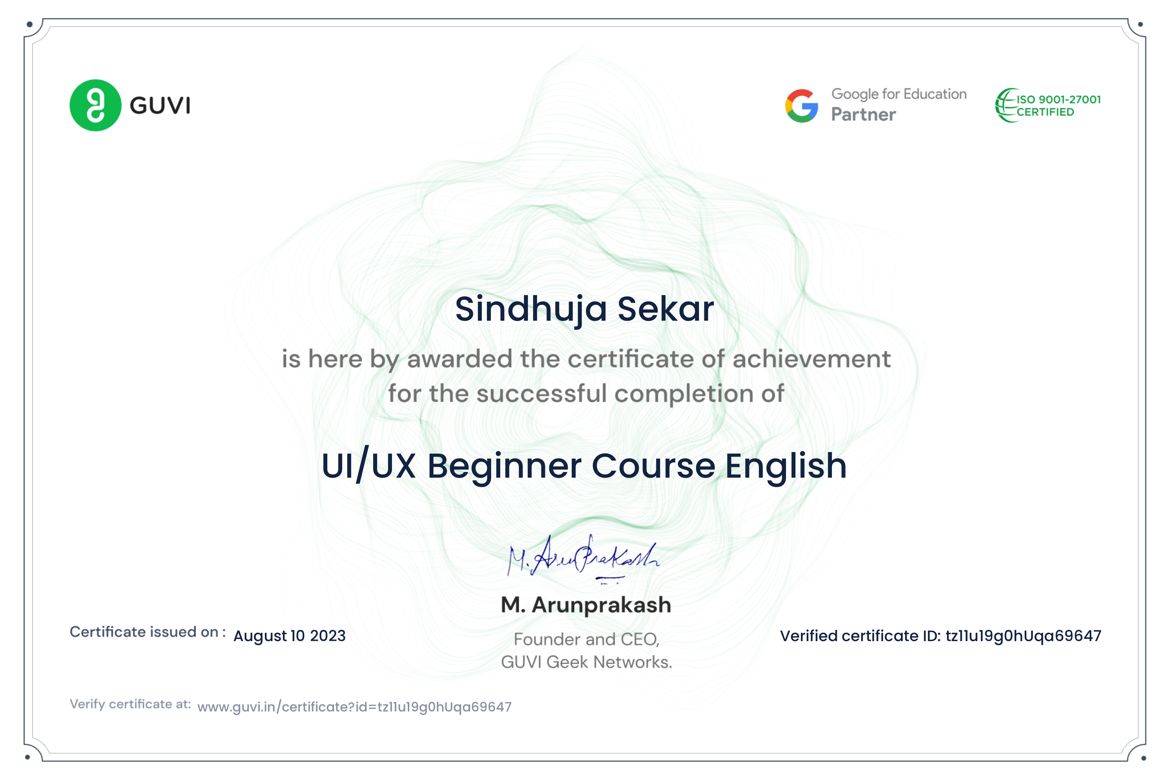 Sindhuja Sekar on LinkedIn: #pythoncertification #guvi # ... Sindhuja Sekar on LinkedIn: #pythoncertification #guvi # ...