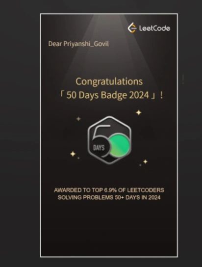 Priyanshi Govil on LinkedIn: #leetcode #problemsolving Priyanshi Govil on LinkedIn: #leetcode #problemsolving