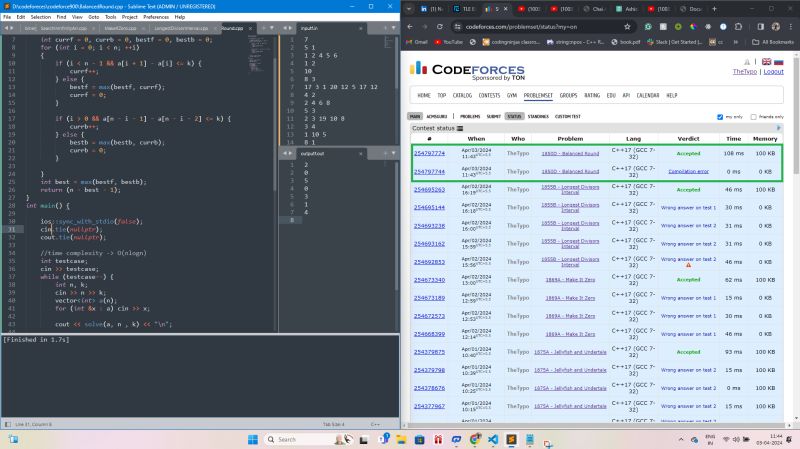 #100daysofcode #100daysofcode #codeforces #leetcode #codingjourney ... #100daysofcode #100daysofcode #codeforces #leetcode #codingjourney ...