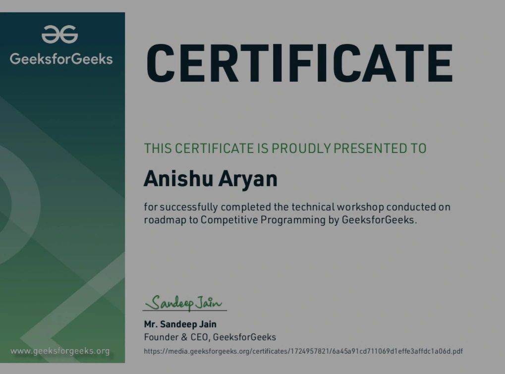 Anishu Aryan on LinkedIn: #competitiveprogramming #coding #algorithms # ... Anishu Aryan on LinkedIn: #competitiveprogramming #coding #algorithms # ...