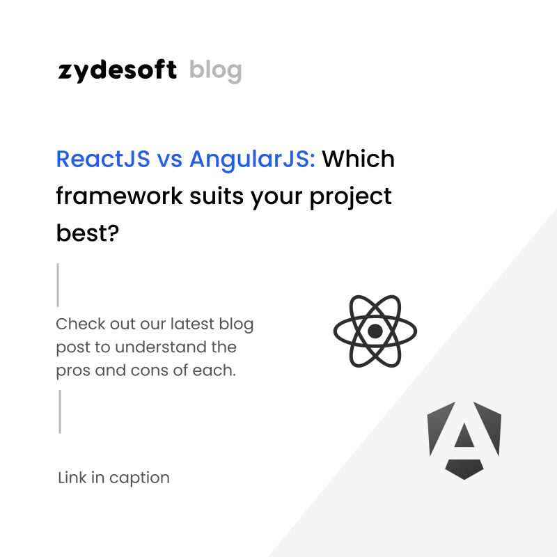 ZydeSoft on LinkedIn: #reactjs #angularjs #reactvsangular ZydeSoft on LinkedIn: #reactjs #angularjs #reactvsangular
