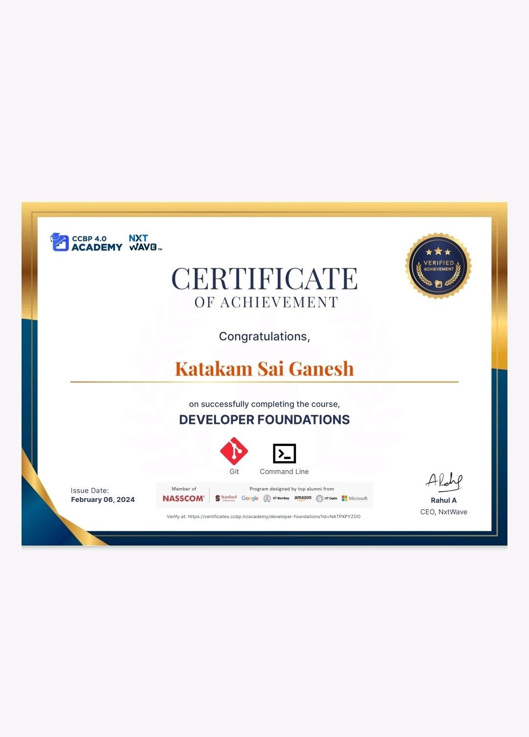 Sai Ganesh Katakam on LinkedIn: #ccbp #ccbpacademy #ccbpians #coding # ... Sai Ganesh Katakam on LinkedIn: #ccbp #ccbpacademy #ccbpians #coding # ...