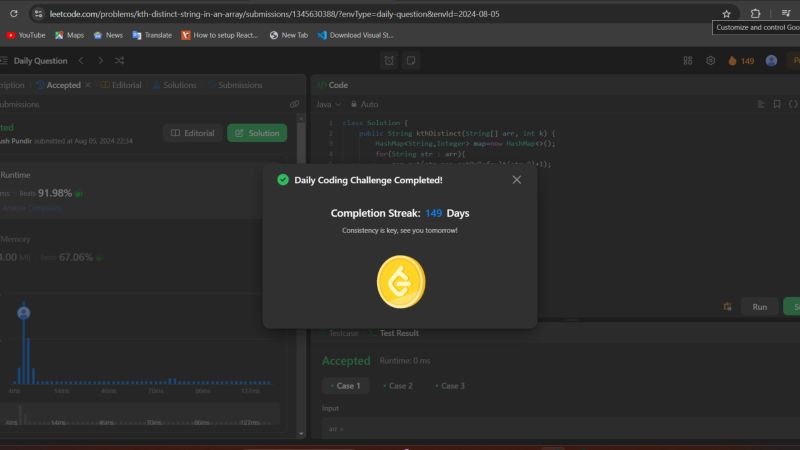 Day 149 of my daily Coding Challenge on LeetCode | Ankush Pundir posted ... Day 149 of my daily Coding Challenge on LeetCode | Ankush Pundir posted ...