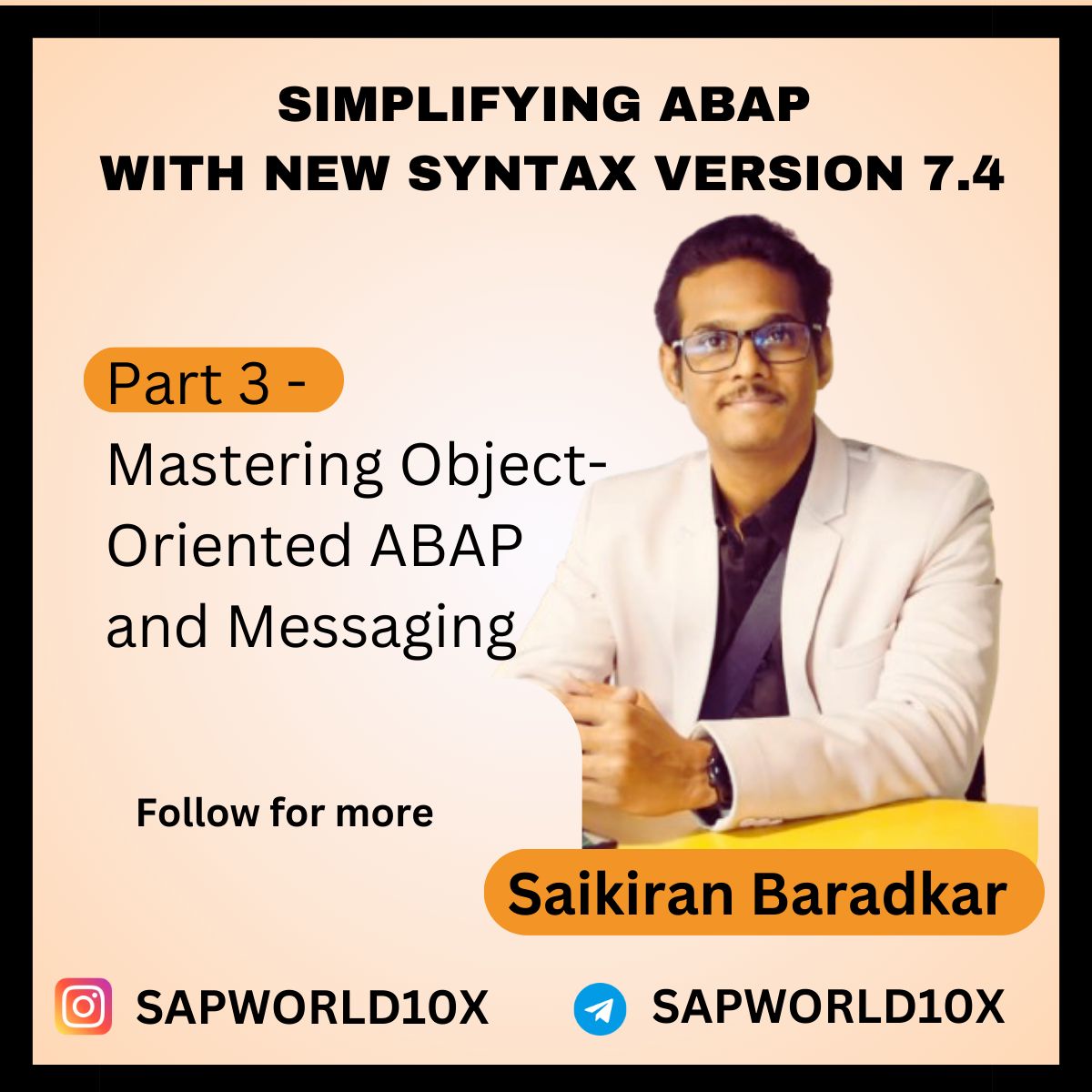 Saikiran Baradkar on LinkedIn: #sap #abap #ooabap #developertips #abap74 Saikiran Baradkar on LinkedIn: #sap #abap #ooabap #developertips #abap74