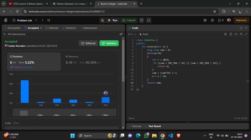 Sankar Karmakar on LinkedIn: LeetCode Question:- 7. Reverse Integer Link:-… Sankar Karmakar on LinkedIn: LeetCode Question:- 7. Reverse Integer Link:-…