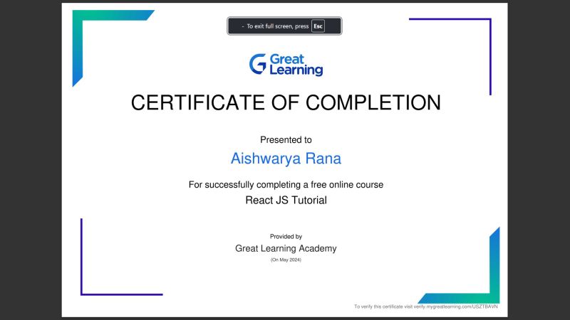 Aishwarya Rana on LinkedIn: #reactjs #greatlearning # ... Aishwarya Rana on LinkedIn: #reactjs #greatlearning # ...