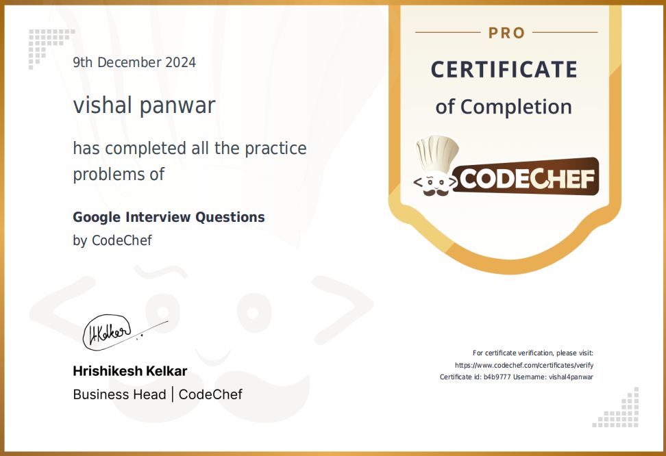 Vishal Panwar on LinkedIn: #professionalgrowth #codingmilestone # ... Vishal Panwar on LinkedIn: #professionalgrowth #codingmilestone # ...
