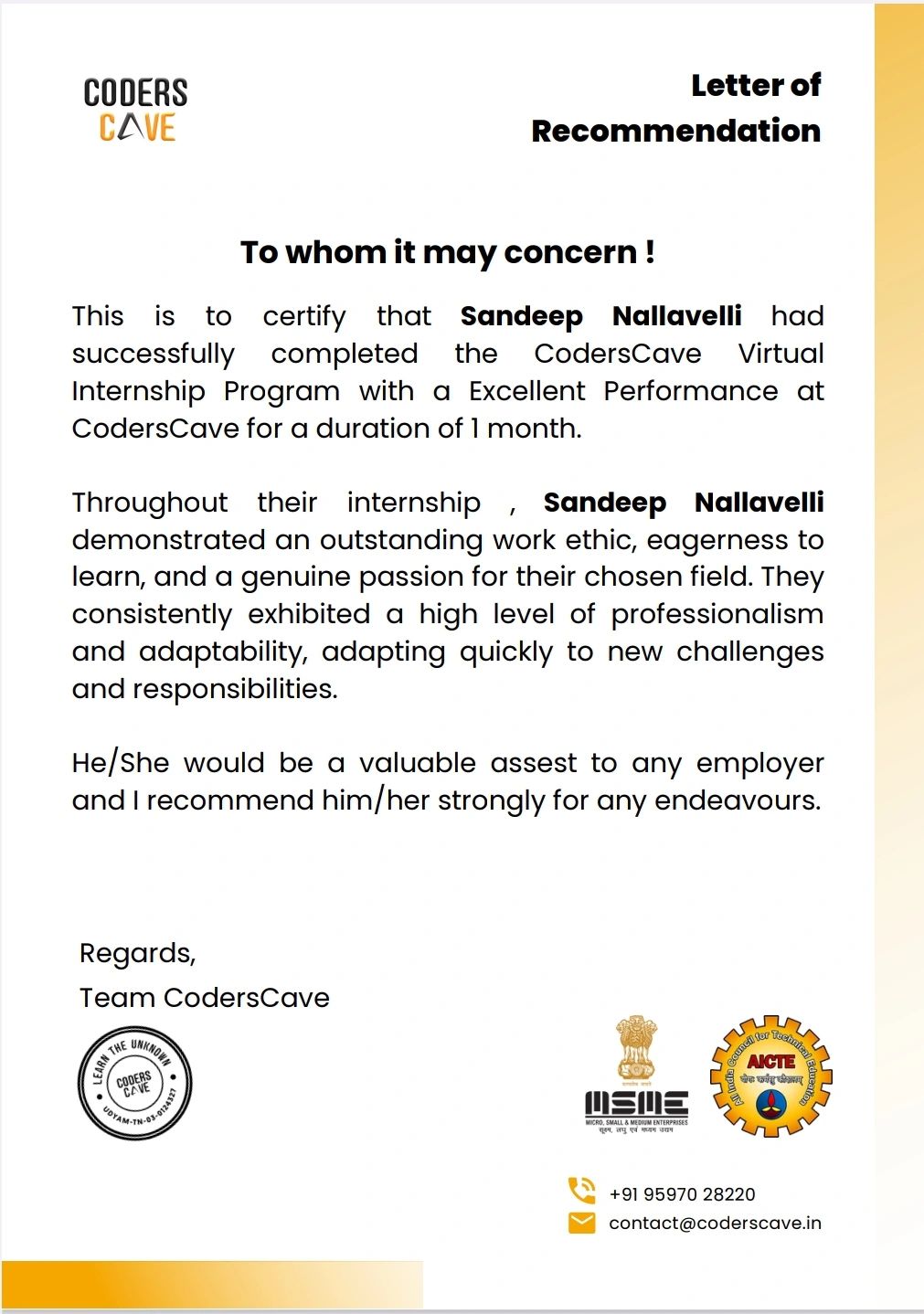 SANDEEP NALLAVELLI on LinkedIn: #msme #recommendation #pythondev # ... SANDEEP NALLAVELLI on LinkedIn: #msme #recommendation #pythondev # ...