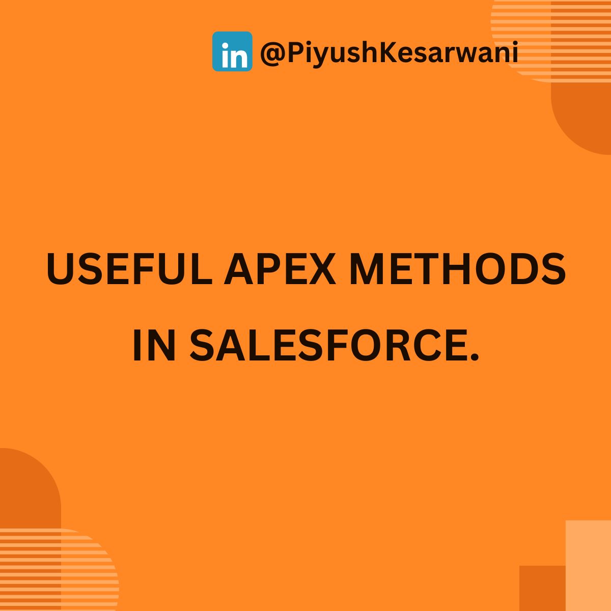 PIYUSH KESARWANI on LinkedIn: #salesforce #learning #apex #developer # ... PIYUSH KESARWANI on LinkedIn: #salesforce #learning #apex #developer # ...