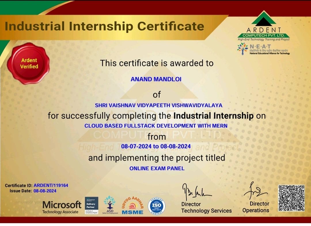 Anand Mandloi on LinkedIn: #internshipexperience #clouddevelopment # ... Anand Mandloi on LinkedIn: #internshipexperience #clouddevelopment # ...