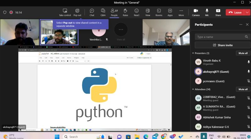 Workshop on Python for data analytics | Dr. Vinoth Babu Kumaravelu ... Workshop on Python for data analytics | Dr. Vinoth Babu Kumaravelu ...