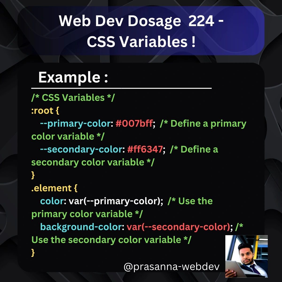 Prasanna D on LinkedIn: #007bff #ff6347 #css #webdevelopment #coding101 Prasanna D on LinkedIn: #007bff #ff6347 #css #webdevelopment #coding101