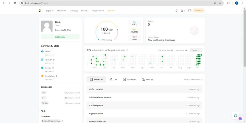 Thivin Krishna on LinkedIn: #consistency #leetcode #coding #skct # ... Thivin Krishna on LinkedIn: #consistency #leetcode #coding #skct # ...