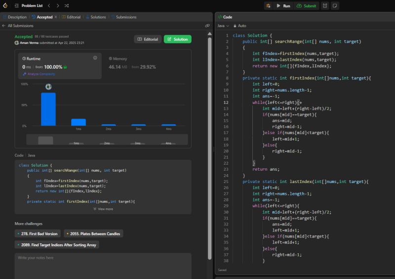 #leetcode #100daysofcode #dsa #binarysearch #java #codenewbie #learning ... #leetcode #100daysofcode #dsa #binarysearch #java #codenewbie #learning ...