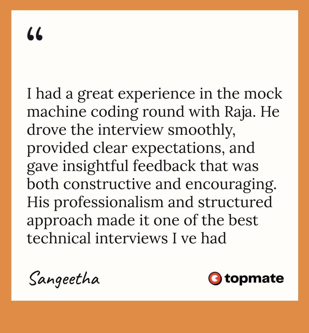 Raja SK on LinkedIn: #topmate #mockinterview #js #javascript #frontend ... Raja SK on LinkedIn: #topmate #mockinterview #js #javascript #frontend ...