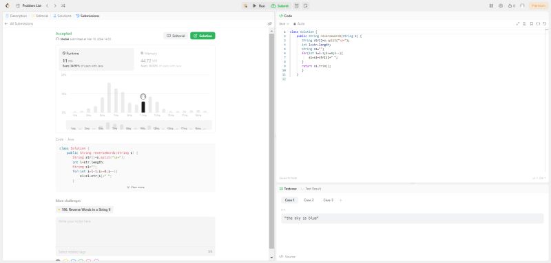 100-day LeetCode challenge: Reverse Words in a String | Shebal Pricilla ... 100-day LeetCode challenge: Reverse Words in a String | Shebal Pricilla ...