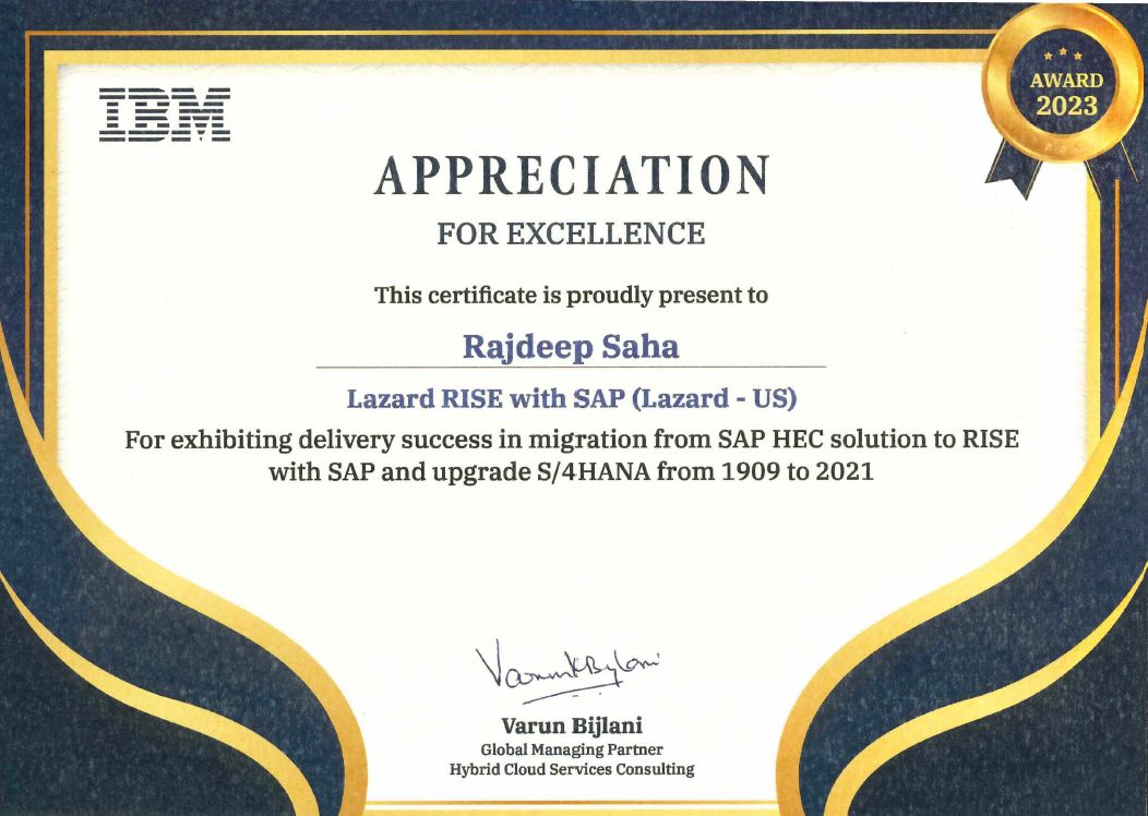 Rajdeep Saha on LinkedIn: Received appreciation from my organization ... Rajdeep Saha on LinkedIn: Received appreciation from my organization ...