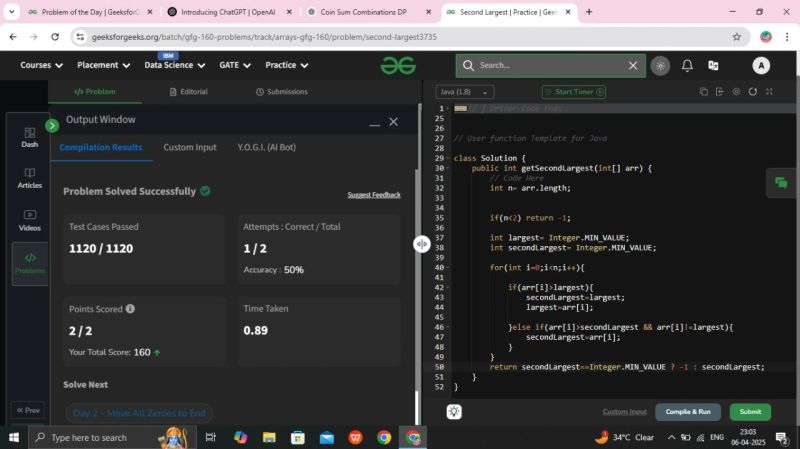 #gfg160 #geekstreak2025 #arrays #dsa #codingchallenge #geeksforgeeks ... #gfg160 #geekstreak2025 #arrays #dsa #codingchallenge #geeksforgeeks ...