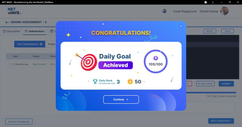 Dinesh Kumar V on LinkedIn: #learningprogress #nxtwave #ccbp # ... Dinesh Kumar V on LinkedIn: #learningprogress #nxtwave #ccbp # ...