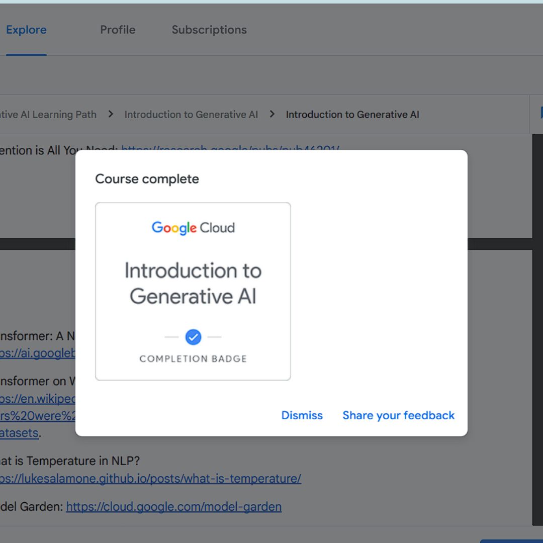 Google Cloud offers a course on Introduction to Generative AI, which ... Google Cloud offers a course on Introduction to Generative AI, which ...
