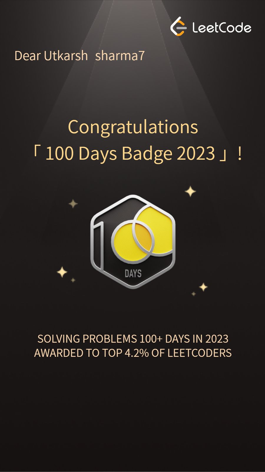 Utkarsh Sharma on LinkedIn: #100daysofcode #leetcode #codeforces #codechef Utkarsh Sharma on LinkedIn: #100daysofcode #leetcode #codeforces #codechef