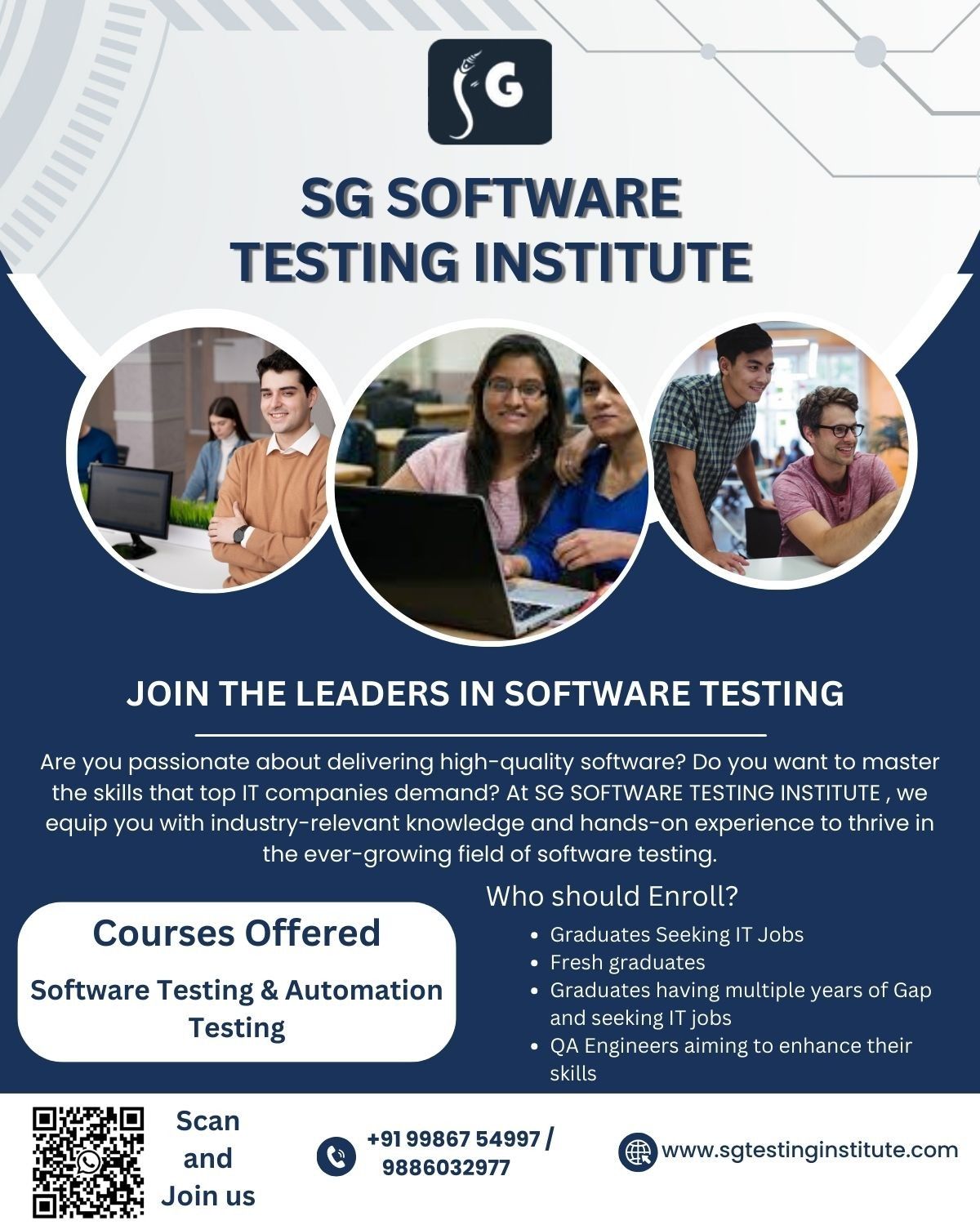 SG Software Testing Institute Looking to kickstart a career in Software ... SG Software Testing Institute Looking to kickstart a career in Software ...