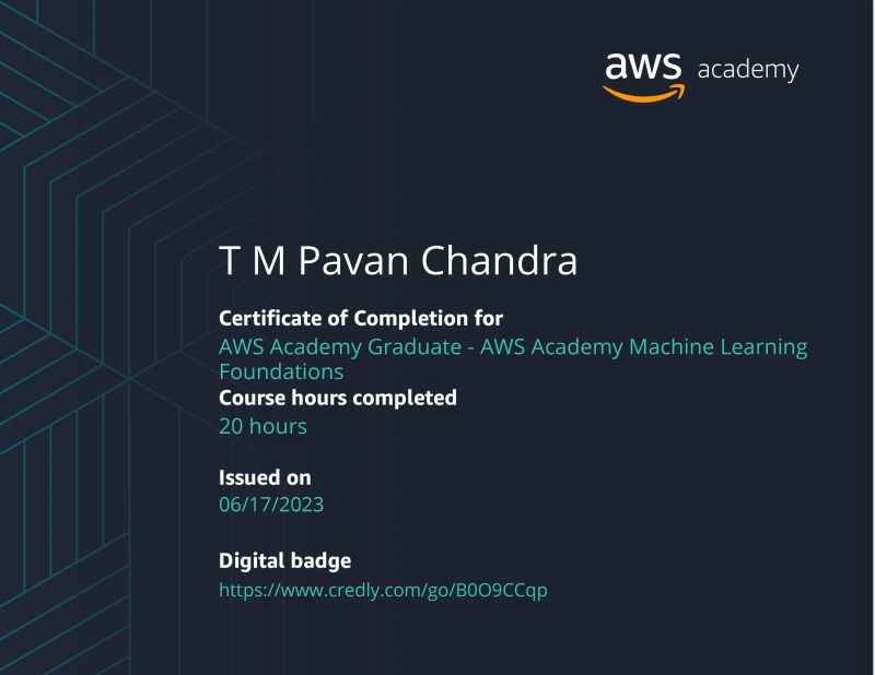 Pavan Chandra T M on LinkedIn: #amazonwebservices #aws #certification # ... Pavan Chandra T M on LinkedIn: #amazonwebservices #aws #certification # ...