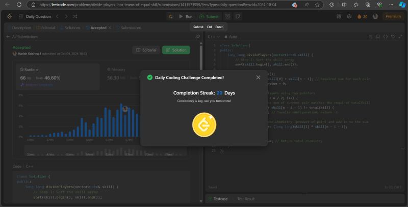 Harish Krishna J on LinkedIn: #leetcodechallenge #codingjourney ... Harish Krishna J on LinkedIn: #leetcodechallenge #codingjourney ...