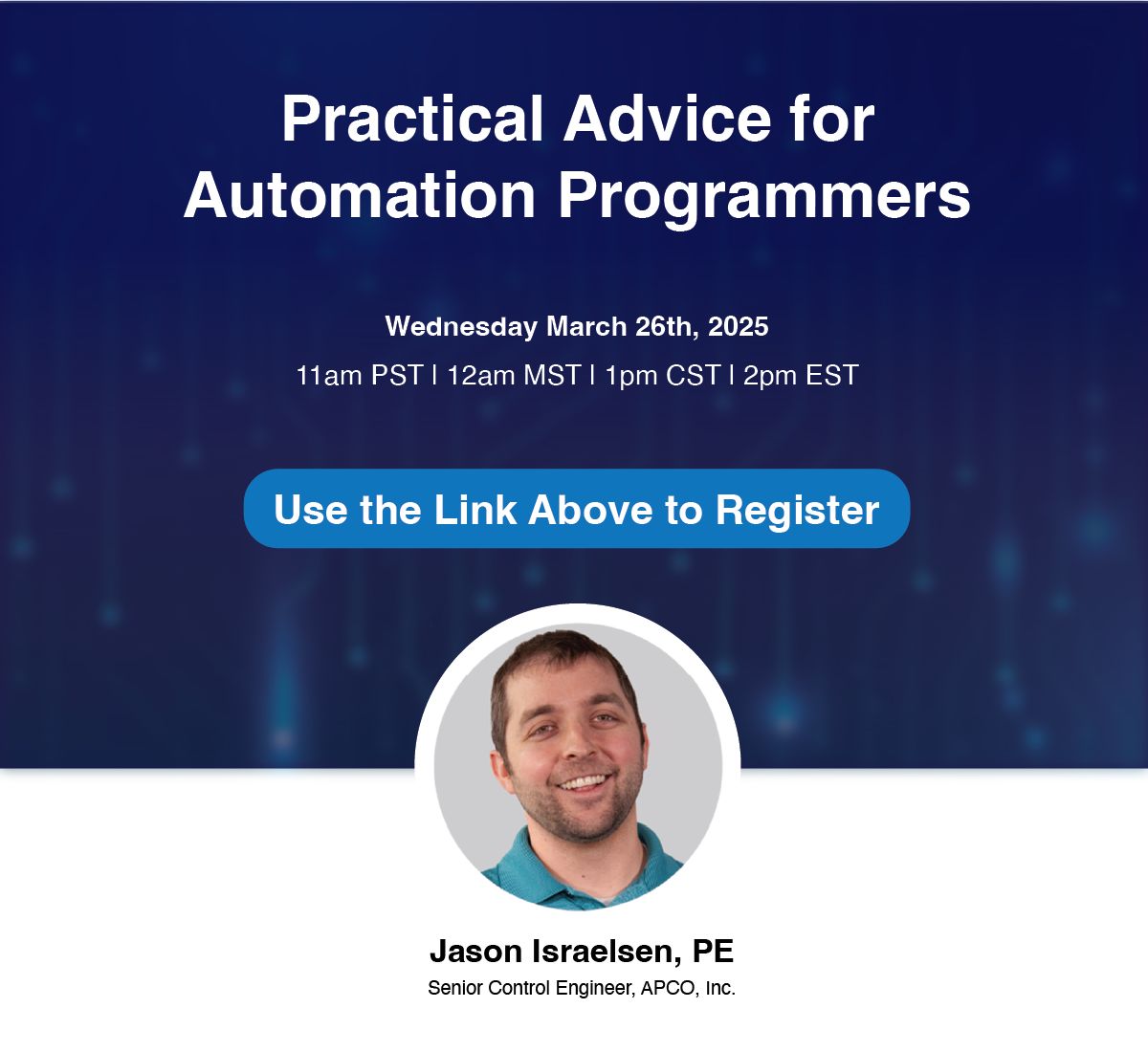 We're excited to see Jason Israelsen share his expertise at Control ... We're excited to see Jason Israelsen share his expertise at Control ...