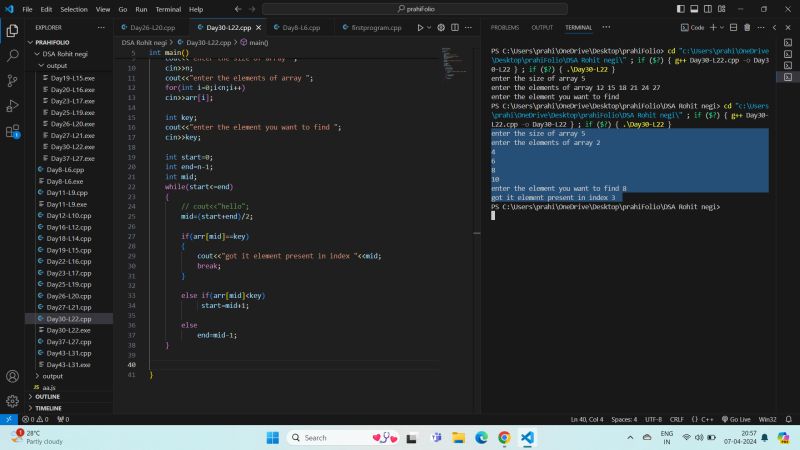#day56 #dsa #rohitnegi #coderarmy #coding | Prahisht kumar Patel #day56 #dsa #rohitnegi #coderarmy #coding | Prahisht kumar Patel