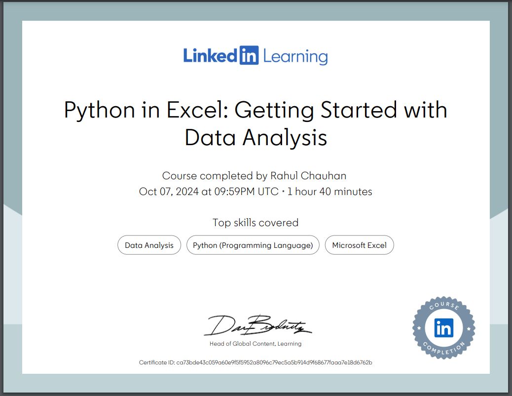 Rahul Chauhan on LinkedIn: #python #excel #dataanalysis # ... Rahul Chauhan on LinkedIn: #python #excel #dataanalysis # ...