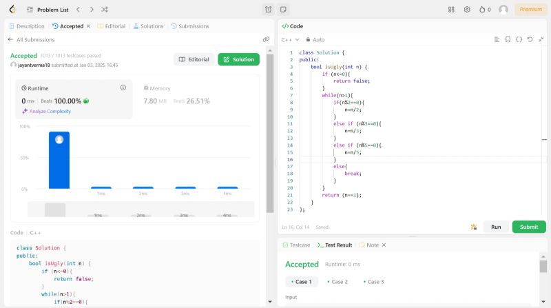 Jayant Verma on LinkedIn: Day1 of 75 day's DSA challenge Problem - Ugly ... Jayant Verma on LinkedIn: Day1 of 75 day's DSA challenge Problem - Ugly ...