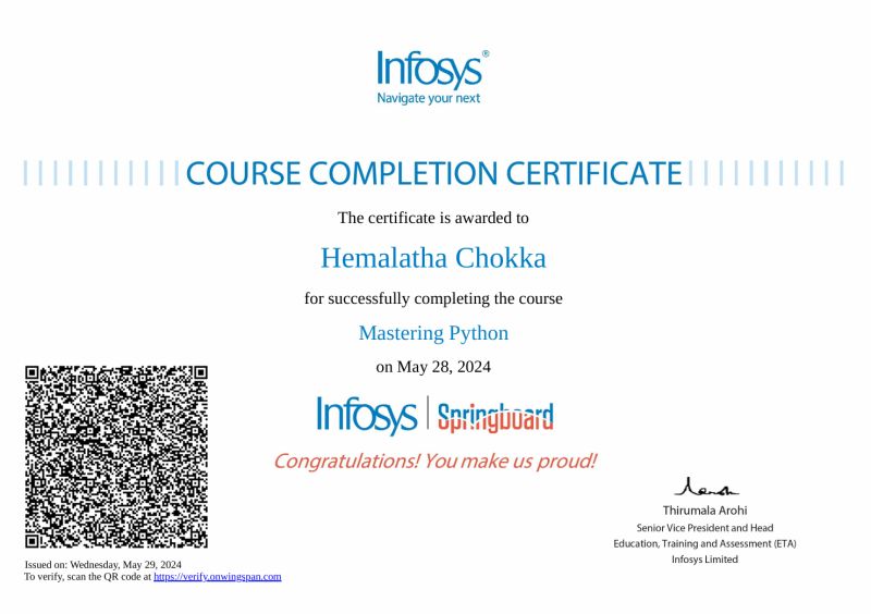 Hemalatha Chokka on LinkedIn: #pythonprogramming #python #learning # ... Hemalatha Chokka on LinkedIn: #pythonprogramming #python #learning # ...