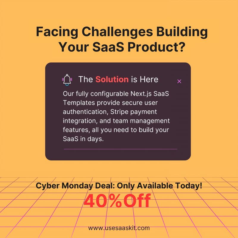 useSAASkit on LinkedIn: #cybermondaydeal #saasdevelopment #nextjs # ... useSAASkit on LinkedIn: #cybermondaydeal #saasdevelopment #nextjs # ...