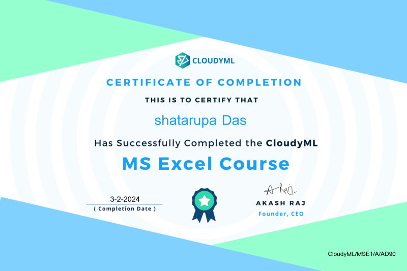 Shatarupa Das on LinkedIn: #msexcel #dataanalysis #continuouslearning # ... Shatarupa Das on LinkedIn: #msexcel #dataanalysis #continuouslearning # ...