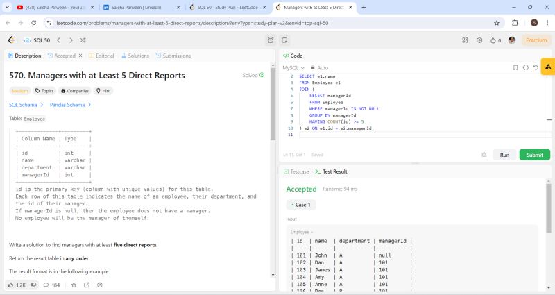 SQL challenge on Rakshabandhan | Saleha Parween posted on the topic ... SQL challenge on Rakshabandhan | Saleha Parween posted on the topic ...