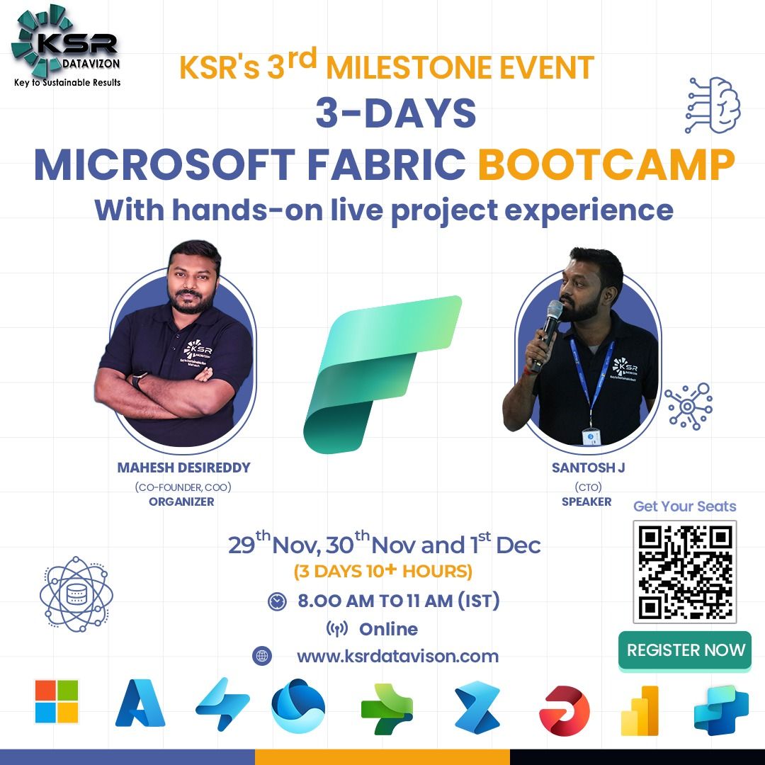 KSR Datavizon on LinkedIn: #microsoftfabric #freebootcamp #datacareers ... KSR Datavizon on LinkedIn: #microsoftfabric #freebootcamp #datacareers ...